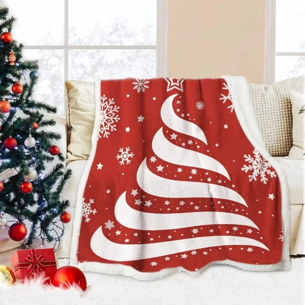 Plaid de Noël rouge | Fabrique de Noël