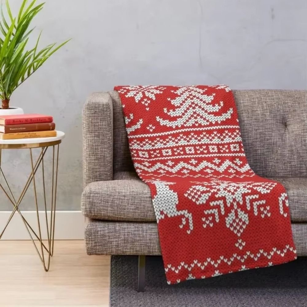 Plaid de Noël tricot | Fabrique de Noël